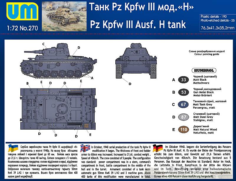 Unimodel Pz.Kpfw.III Ausf.H